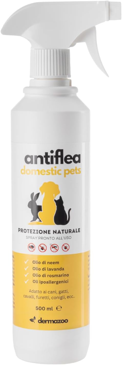Petsly® Spray Antipulci Gatto e Cane - 500 ml - Non Macchia ...