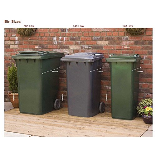 QUBOX TRIPLE 180L WHEELIE BIN WOODEN STORE STORAGE CHEST | Garden ...