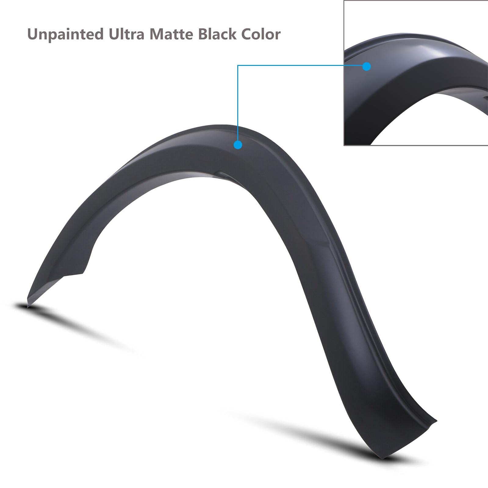 JHCHAN Body Wheel Arch Front Rear Fender Flares Kits for Ford Ranger T7 ...