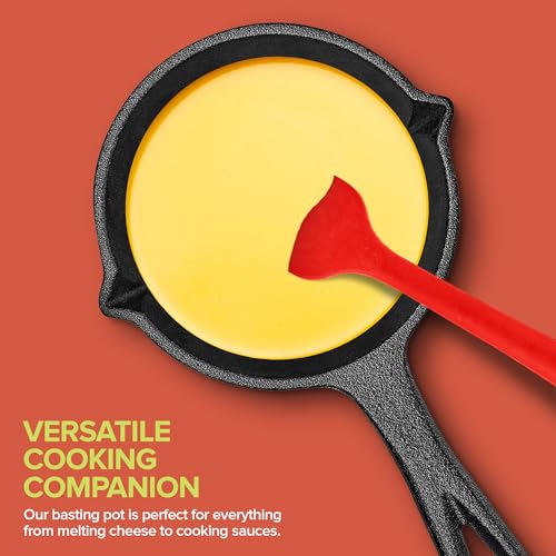 Snapklik.com : Cast Iron Melting Pot, Cast Iron Basting Pot For Grill ...