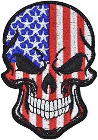 Amazon.com: JFFCESTORE Tactical Military Morale Patch Embroidered Skull ...
