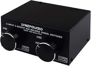 Amazon.com: 3 Input to 3 Output Fully Balanced XLR Signal Passive Stereo selector Switch ...