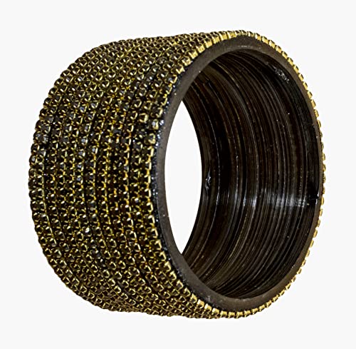 Buy The Golden Cascade Beautiful Stylish Glass Bangles with Stone ...