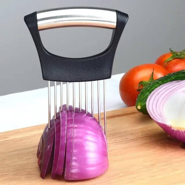 Buy Stainless Steel Onion Holder for Slicing,Onion Cutter for Slicing ...