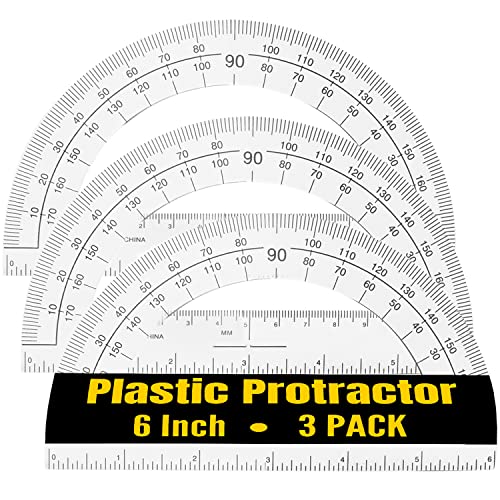 Snapklik.com : 1InTheOffice Plastic Protractor, Math Protractors ...