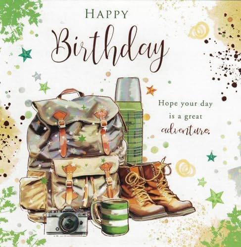 Happy Birthday Card for Outdoor Adventures, Walking and Hiking Theme ...