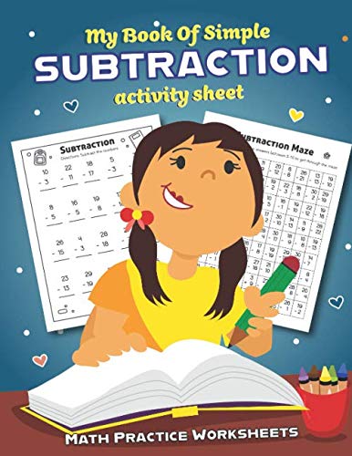 My Book of Simple Subtraction Activity Sheet Math Practice Worksheets ...