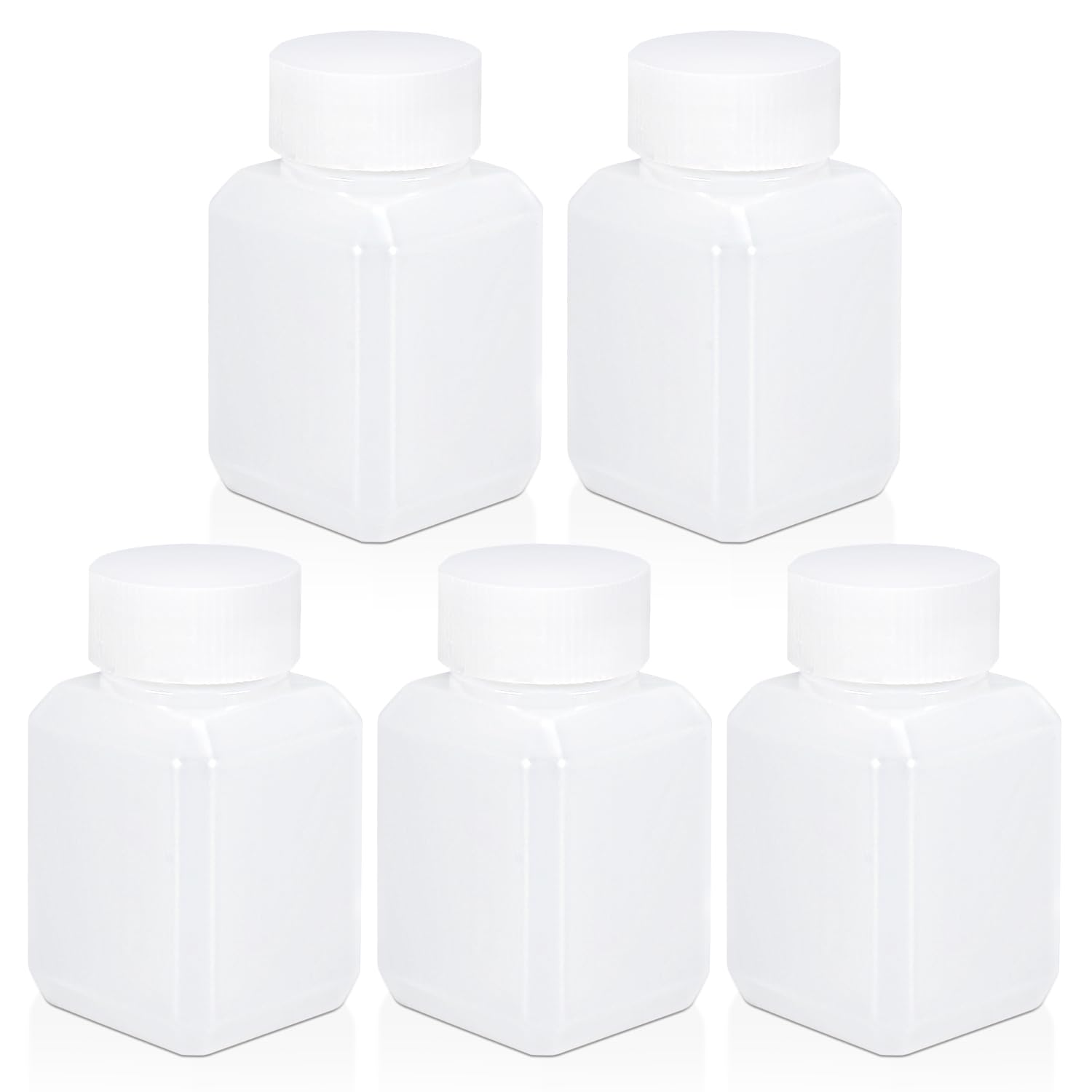 Amazon.com: ASEVAT 2oz Plastic Lab Chemical Reagent Bottles, Square ...