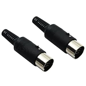 Amazon.com: 2x Din plug 13 pin male inline audio adapter connector Fit for atari kenwood icom ...