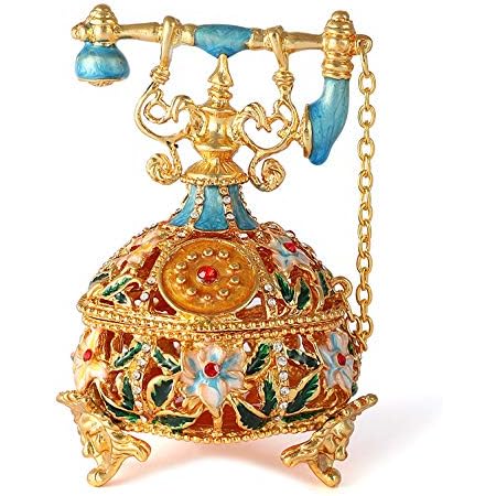 Amazon.com: QIFU Hand Painted Enameled Faberge Decorative Hinged ...