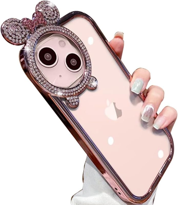 mobistyle Silicone Cute [Diamond Round Camera Frame], Glitter Sparkly ...