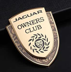 Laxury Jaguar Owners Club Emblem Sticker for All Jaguar Cars (Gold ...