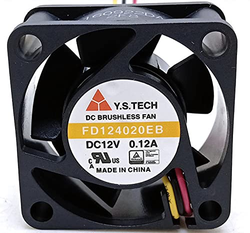 Amazon.com: FD124020EB Y.S.TECH 12VDC 0.14A 40x40x20mm 3pin Mute ...