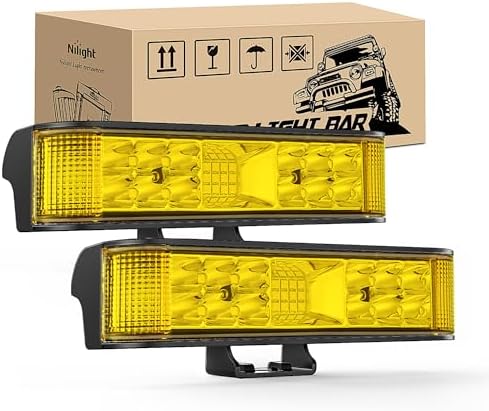 Amazon.com: Nilight Led Light Bar Amber 2Pcs 7 Inch 30W Spot 3000LM ...