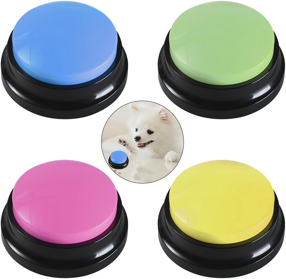 Duffire Dog Buttons for Communication and Training, 4Pack Recordable ...