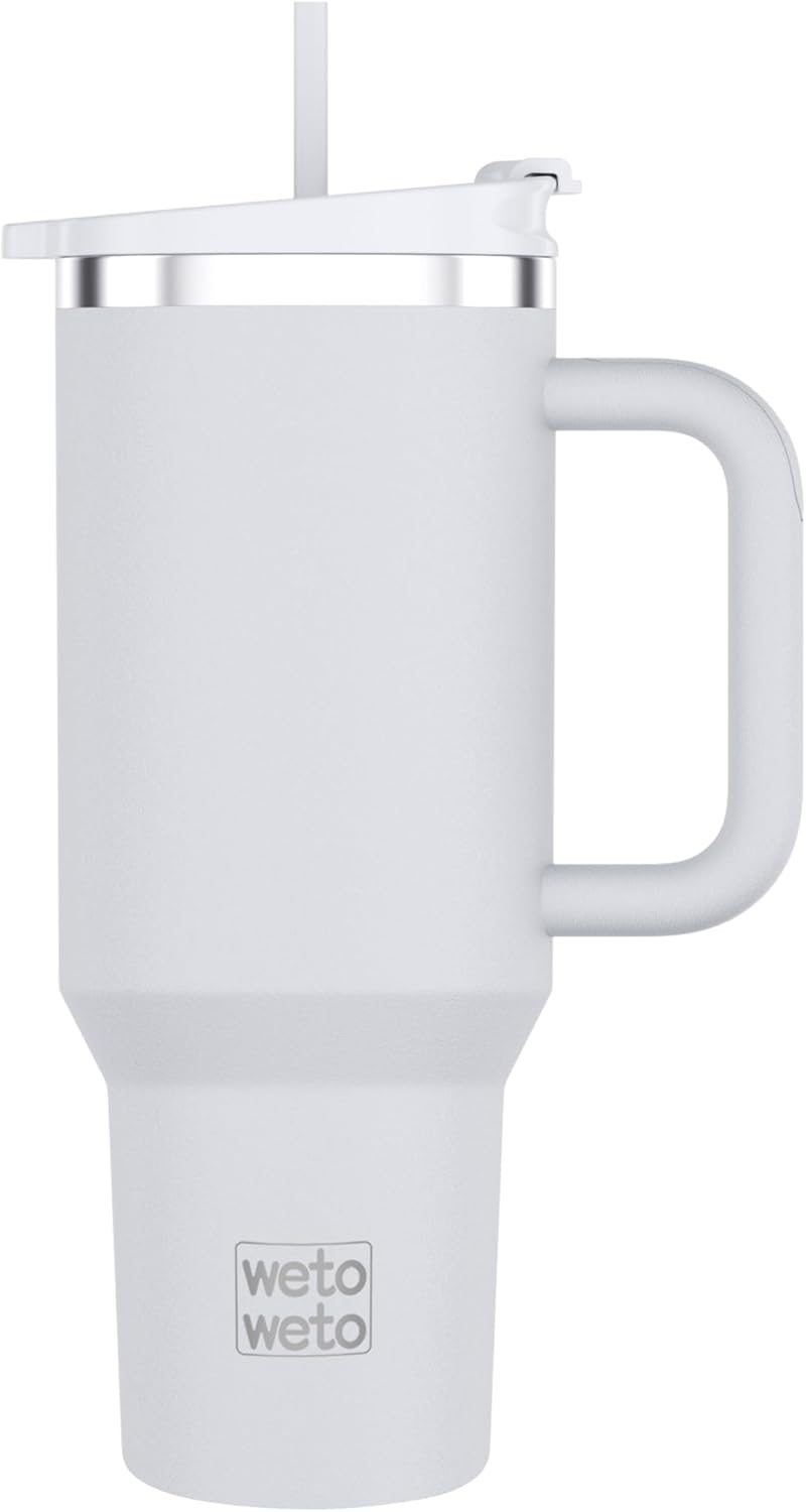 Amazon.com | WETOWETO 40 oz Tumbler with Handle, Leak-proof Insulated ...