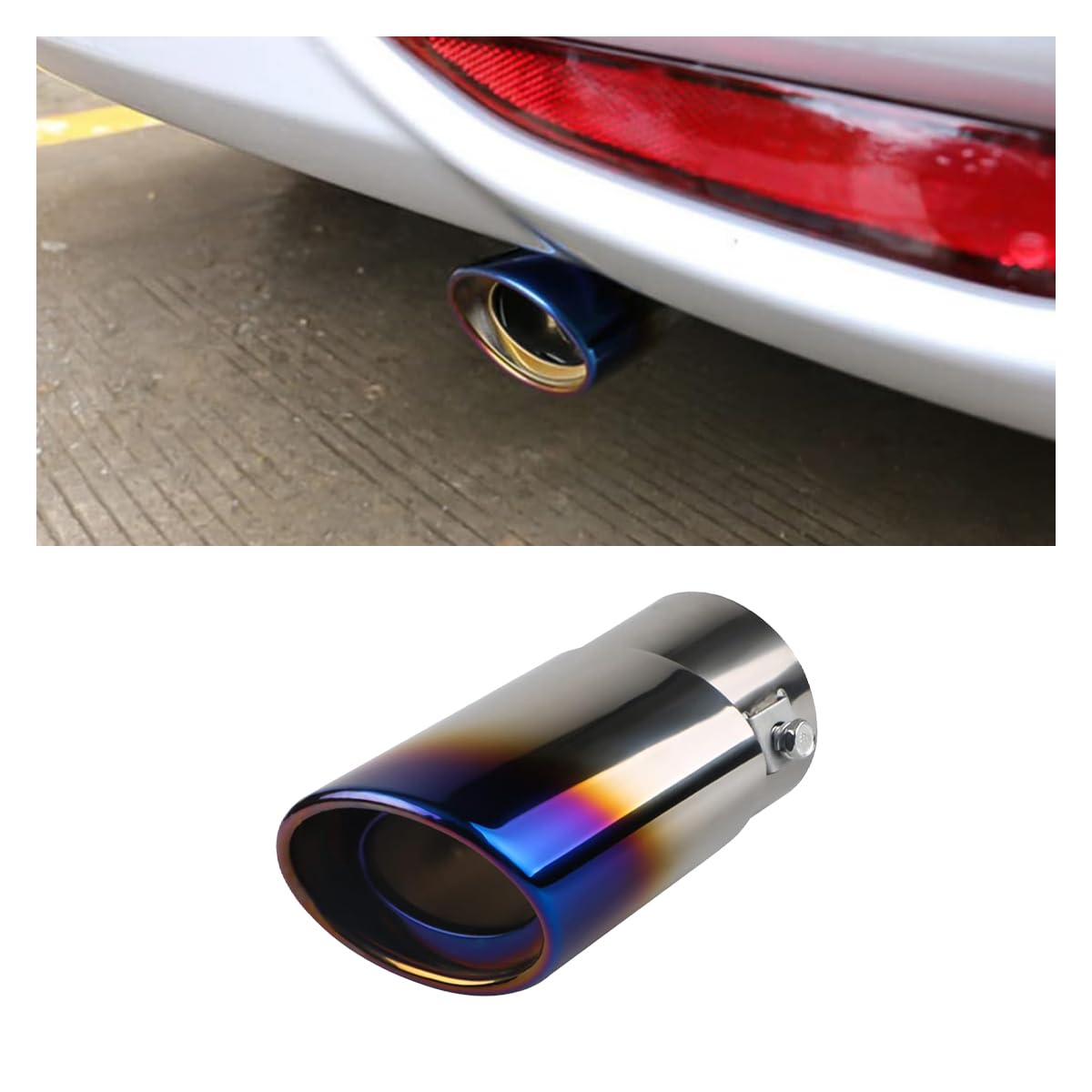 Amazon.com: Stainless Steel Car Exhaust Tip, 2.5" to 3.3" Adjustable ...