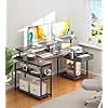 Amazon.com: DOMICON Computer Desk 72" L Shaped Desk with Power Outlets ...