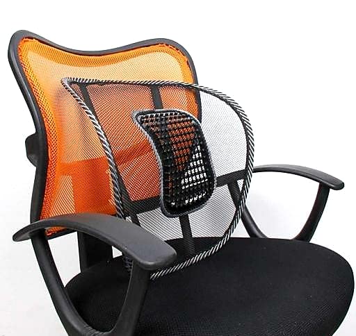 Chair Back Rest Car Seat Lumber Support Lumbar Support (Black) Back ...