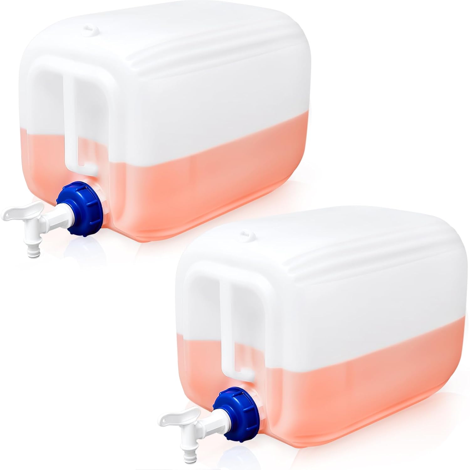 2 Pieces 5 Gallon Carboy with Spigot, 10 Gallons Total, Plastic Water Tanks Container Vented ...