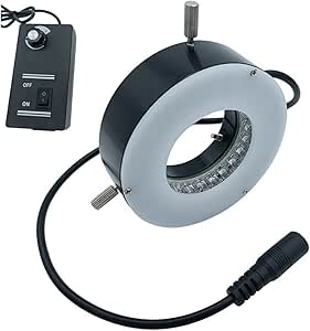Amazon.com: Microscope Inner 40mm 3W LED Ring Light Source with ...