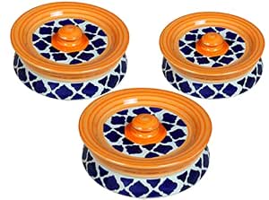 Buy RAJ ROYAL Handpainted Ceramic Multipurpose Food Storage Donga with ...