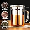 Amazon.com: PARACITY Tea Cup, Borosilicate Clear Tea Mug with Removable ...