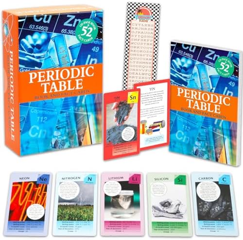 Amazon.com: Periodic Table of Elements Educational Book and Flash Cards ...