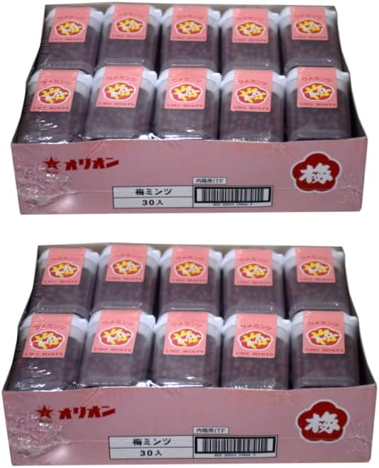 Amazon.co.jp: オリオン 梅ミンツ ウメミンツ UME MINTS 食玩 砂糖菓子 駄菓子 子ども 30個入×2箱 計60個 ...