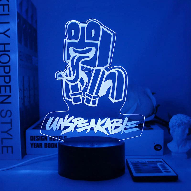 Juega divertida luz nocturna 3D Unspeak 716 colores con lámpara de ...