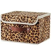 Amazon.com - VinneGenzz Storage Bin with Lid Leopard Print Cute Velvet ...