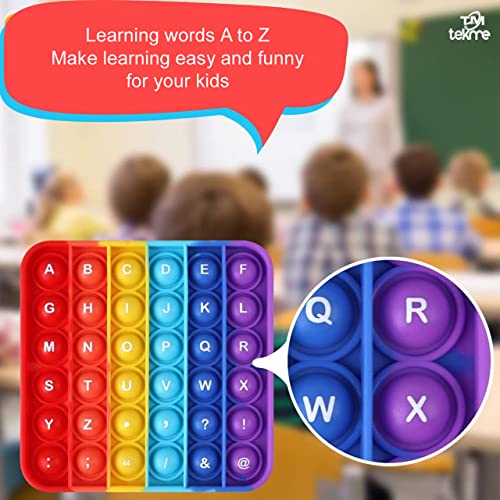tekme Educational Pop It Fidget Toy With Alphabets for Kids - Push ...