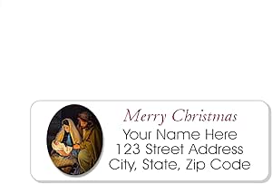 Amazon.com : Christmas Return Address Labels Personalized - Set of 60 ...