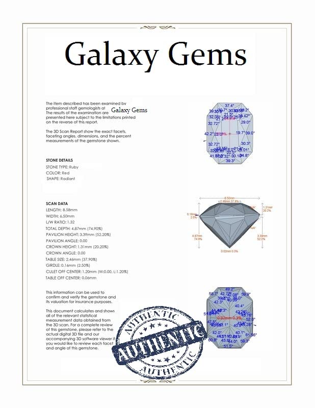 Buy Galaxy Gems Classic Exclusive Collection Of 8 Carat Ruby Stone ...