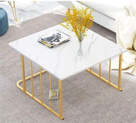 Online Decor Shoppee Square Shape Marble Look Table Top Coffee Table ...