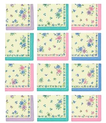 Buy WLL Ladies Cotton Rumal - Soft Floral Hankey Set for Women & Girls ...