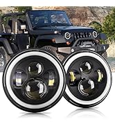 Amazon.com: NSDXCT 7 Inch led Glass Headlight Round Lens Housing+H4 ...