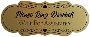 Amazon.com: Signs ByLITA Designer Please Ring Doorbell Wait For ...