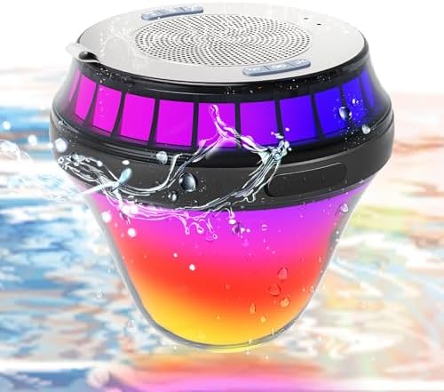 Amazon.com: EMPERSTAR Floating Speaker for Pool with Colorful Lights ...