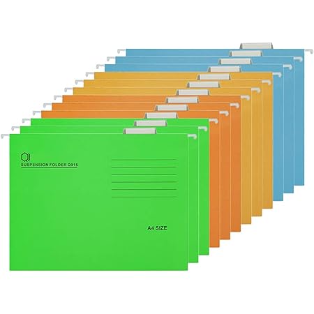 Aoory A4 Suspension File Folder Plastic Foolscap Document Random ...