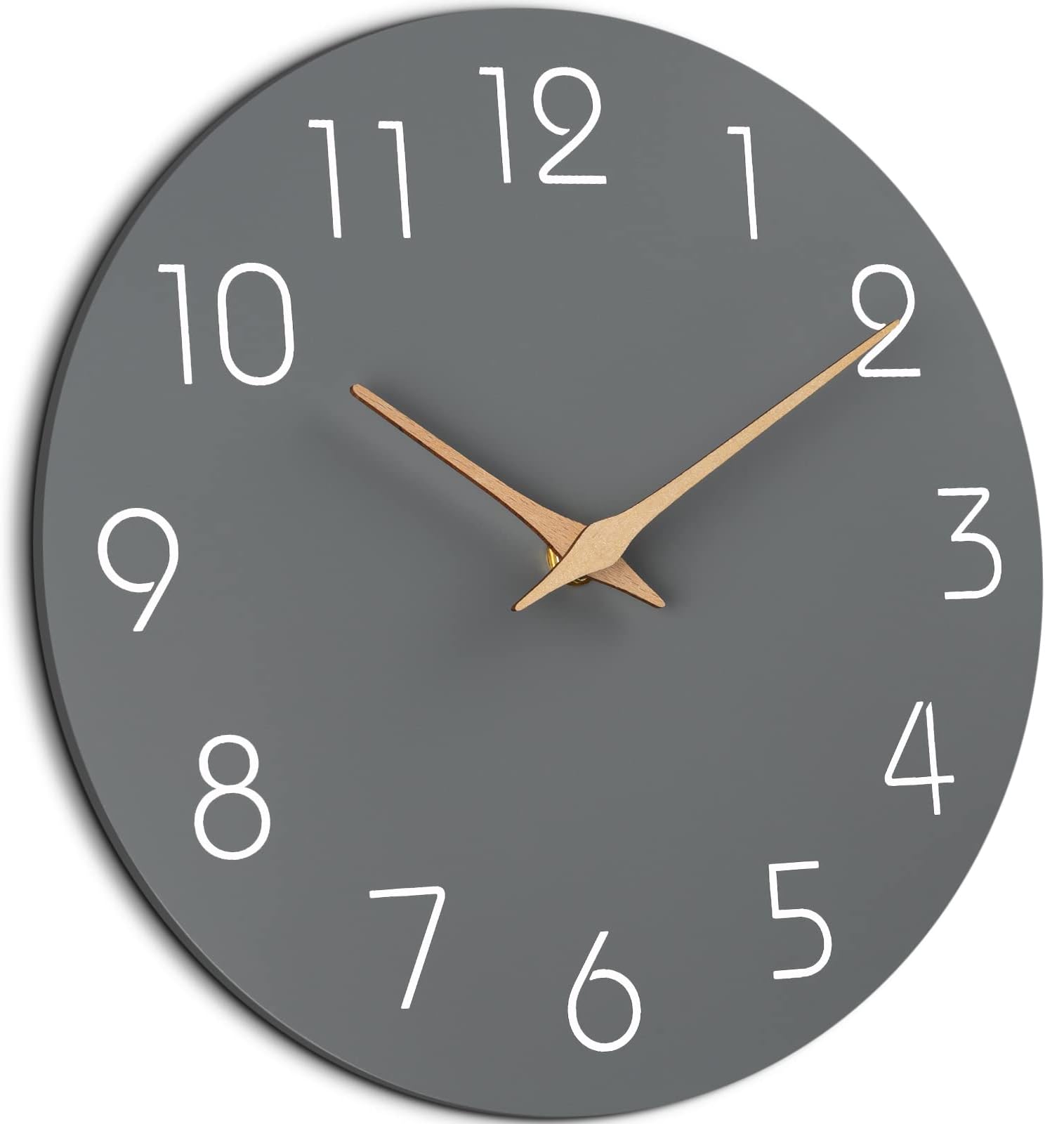 Amazon.com: Navaris Wall Clock - 12" / 30.5cm Modern Clock for Bedroom ...