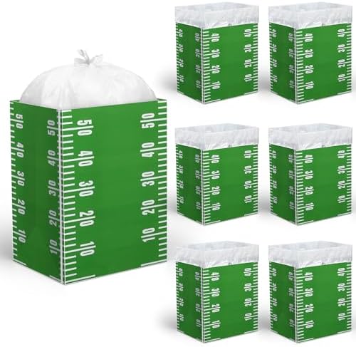 Amazon.com: Teenyyou 6 Pcs13 Gallon Green Football Disposable Trash ...