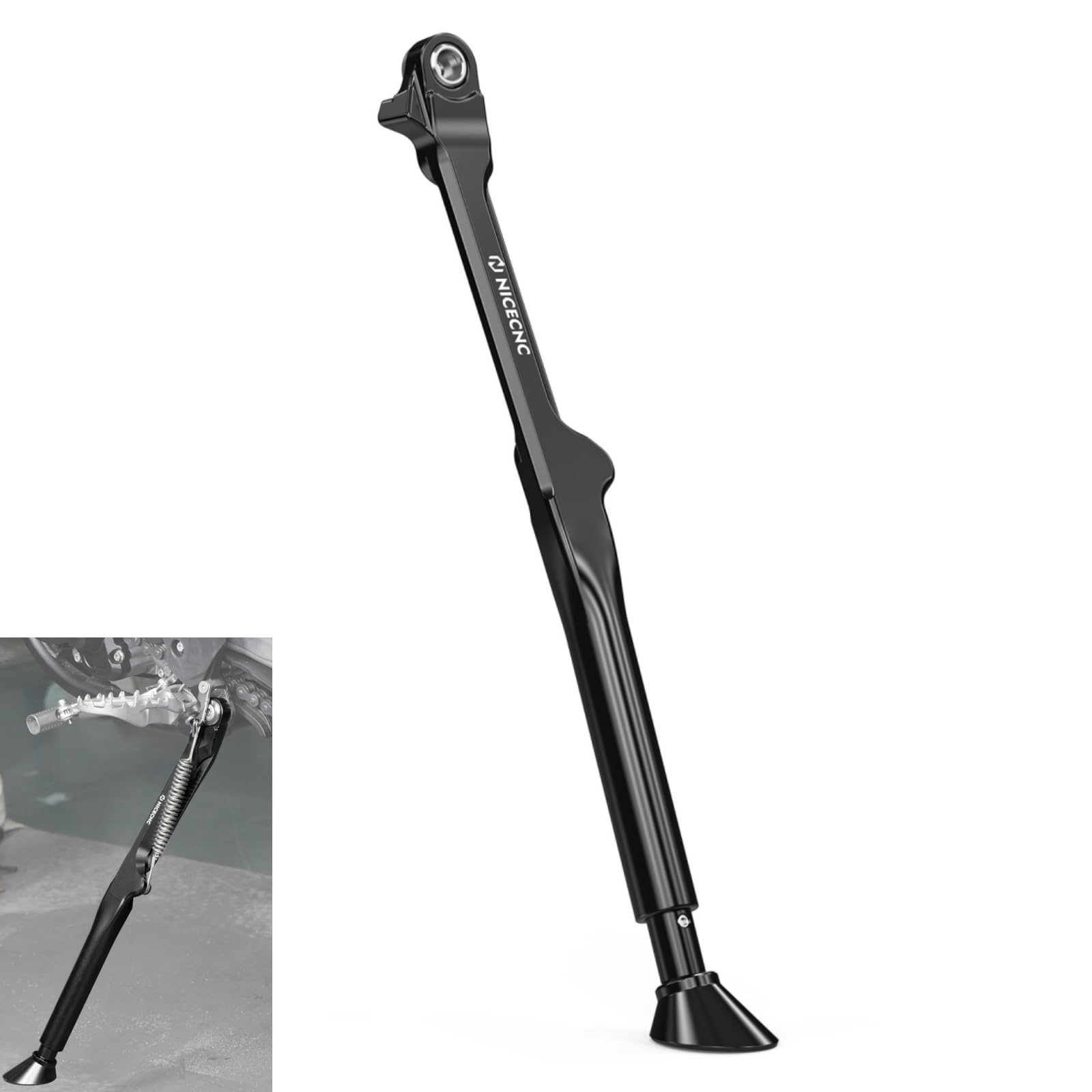 Amazon.com: NICECNC Black 2-Level Adjustable Side Stand Kickstand ...
