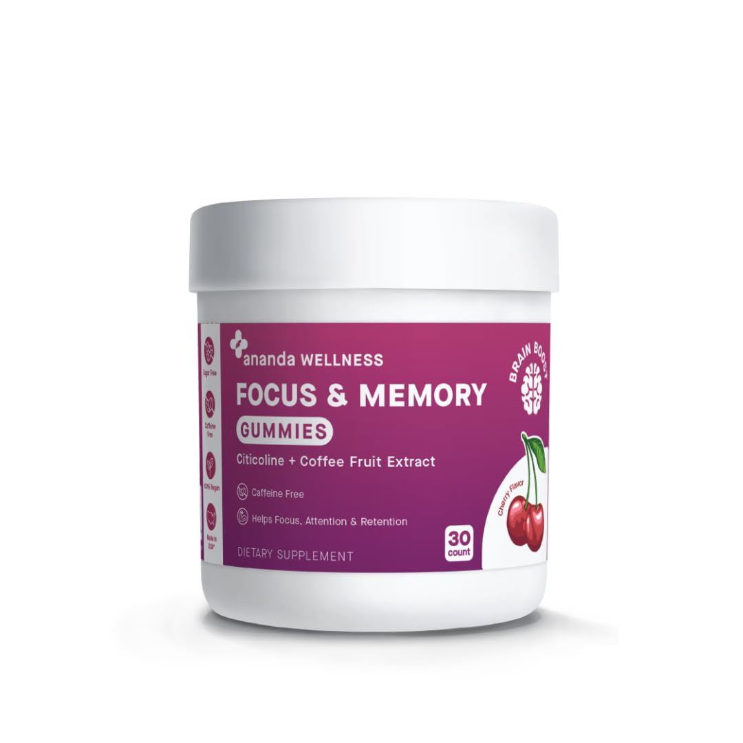Amazon.com: Ananda Wellness Focus & Memory Gummies with Citicoline and ...