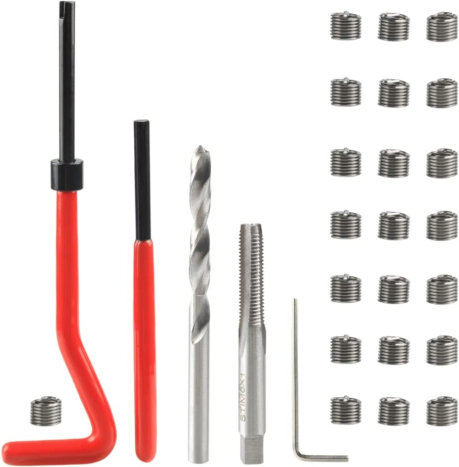 Mesee 30 Pieces Thread Repair Kit M8 x 1.25mm Metric Thread Insert ...