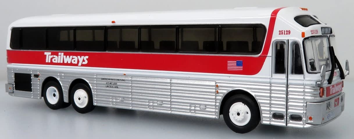 Buy Eagle Model 10 Diecast Coach Bus Trailways Livery 1:87-HO Scale ...