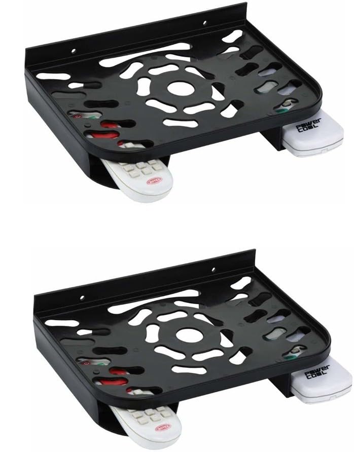 Taido TV Set Top Box Stand with 2 Remote Holder Wall Mount Rack Shelf ...