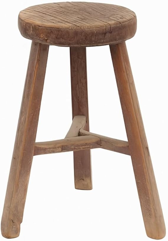 Amazon.com: Artissance Wooden Stool with a Natural Wood Finish ...