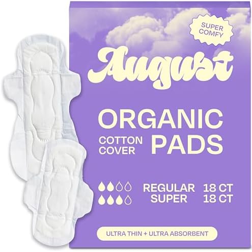 Amazon.com: August Regular & Super Organic Pads for Women, 36 (18+18 ...