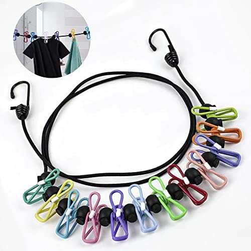Amazon.com: Travel Clothesline with 12 Clothespins, Retractable ...